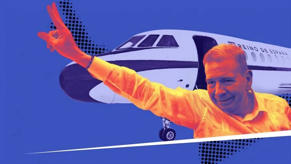 El opositor Venezolano Edmundo González escala de Venezuela por República Dominicana para llegar ...